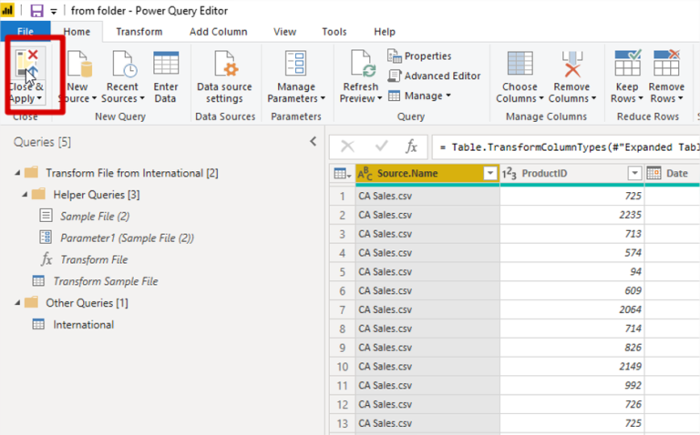 Power Bi Get Data Loading From A Folder Insightsoftware