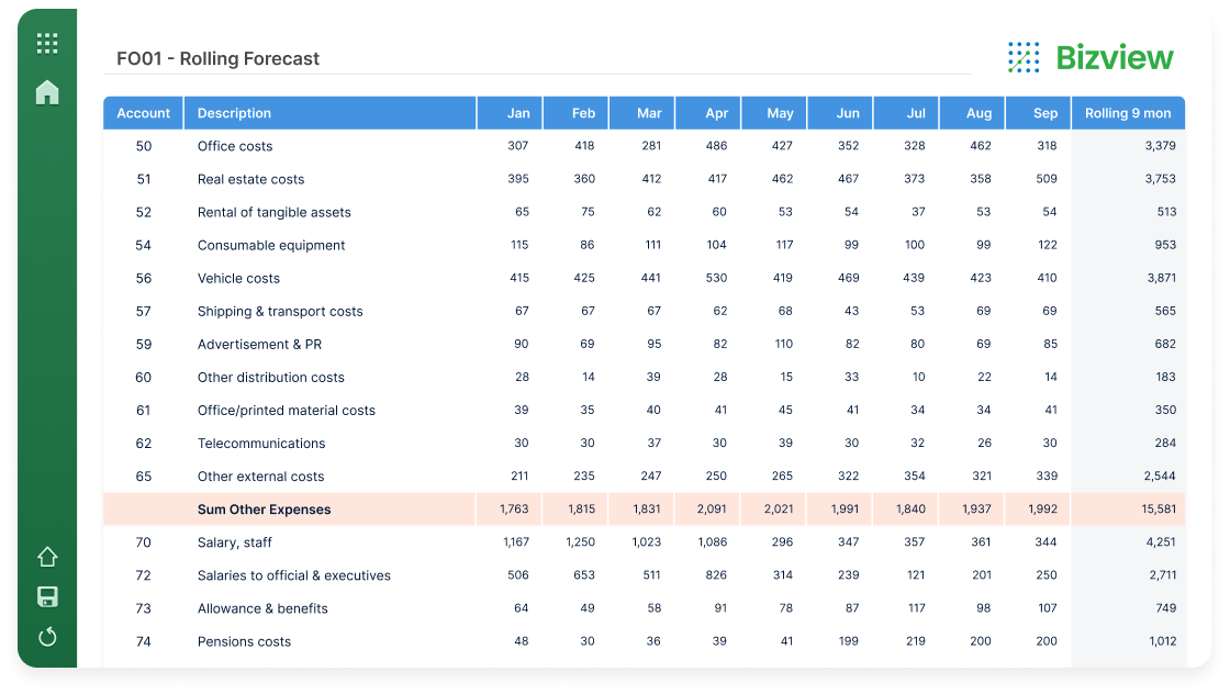 Bizview Competitor Comparison | insightsoftware