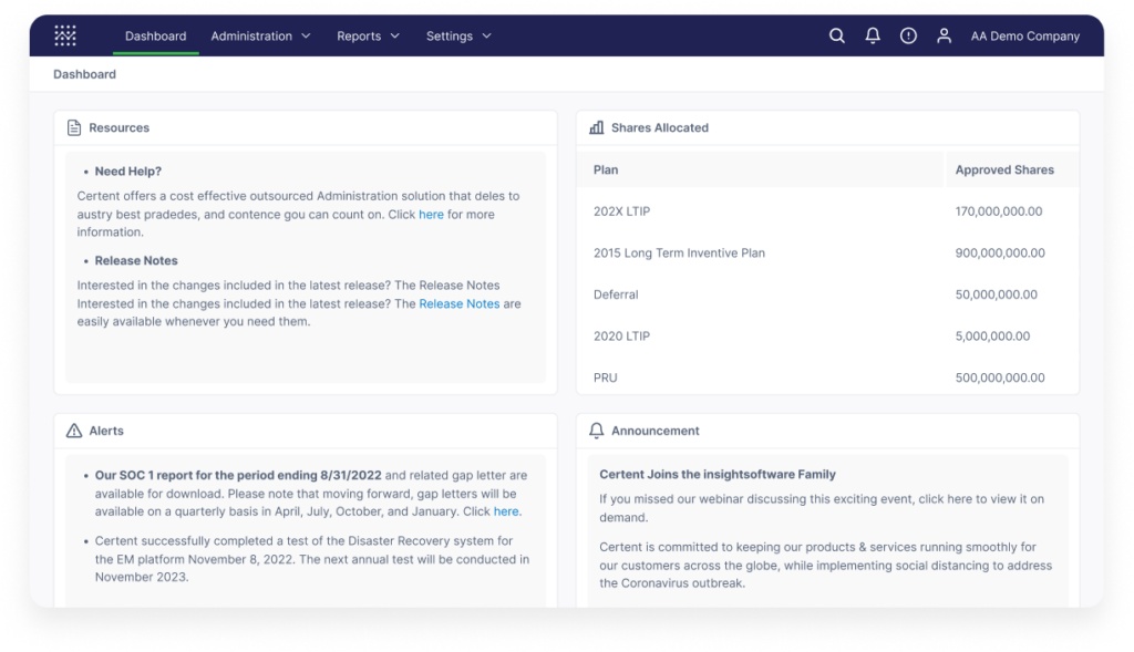 Certent Equity Management | insightsoftware